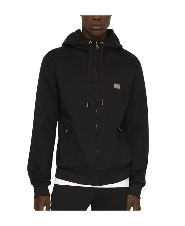 Dolce & Gabbana Dolce Gabbana Jersey Zip-up Hoodie