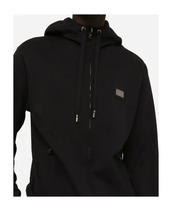 Dolce & Gabbana Dolce Gabbana Jersey Zip-up Hoodie