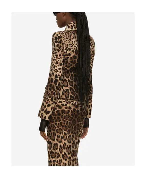Dolce & Gabbana Dolce Gabbana Single-breasted Leopard Printed Jacket