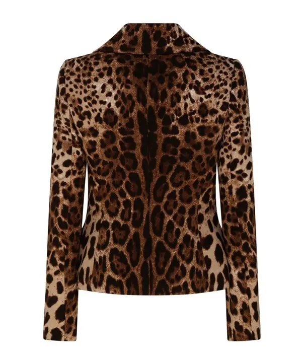 Dolce & Gabbana Leopard Print Single-breasted Jacket