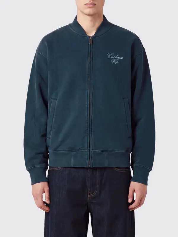 Carhartt Long Sleeve Casual Zip-up Jacket With Embroidered Chest Detail