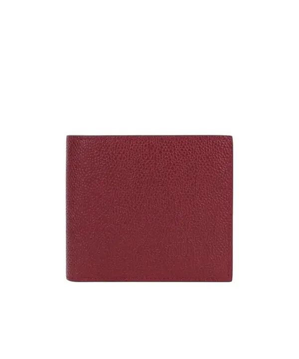 Thom Browne Pebble Textured Bifold Wallet - Red