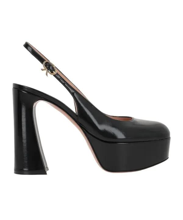 GIANVITO ROSSI Bessie Round Toe Platform Pumps - Black
