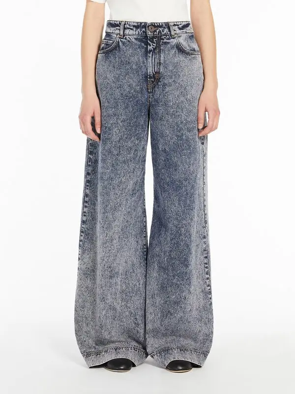 Max Mara Cotton Denim Wide Jeans
