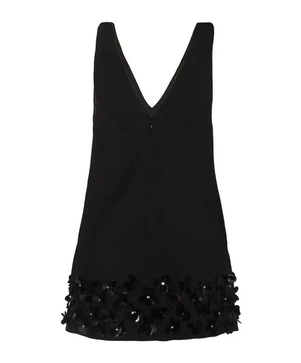 SELF-PORTRAIT Crepe 3d Sequined Mini Dress