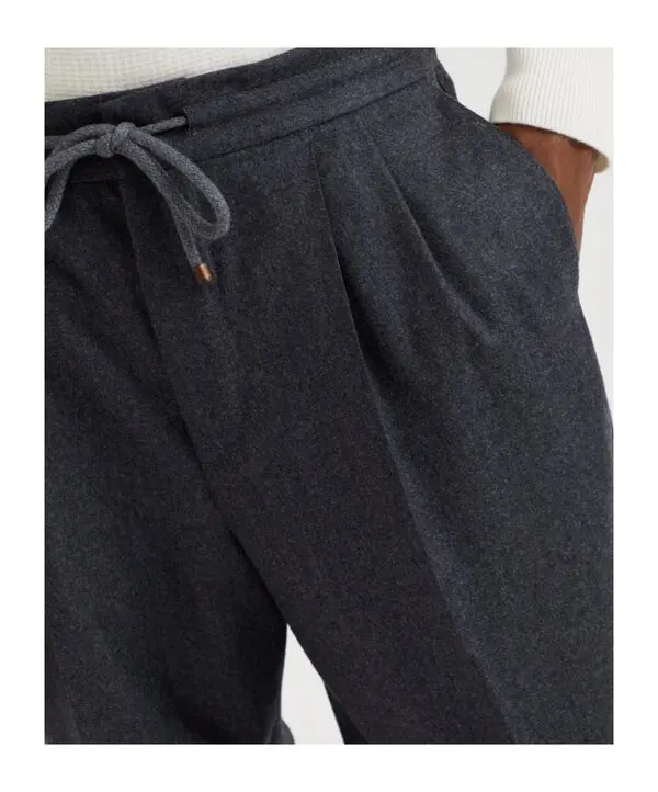 Brunello Cucinelli Drawstring Elastic Waist Pants