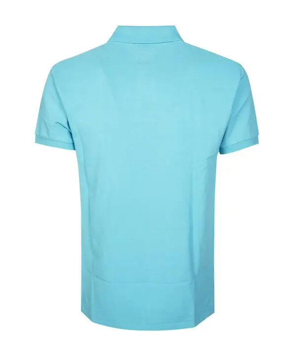 Polo Ralph Lauren Logo Embroidered Short-sleeved Polo Shirt - Blue