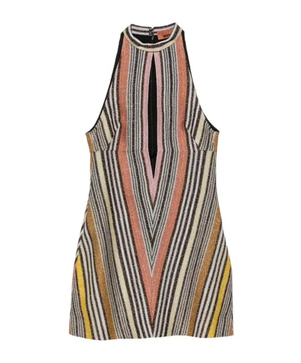 Missoni Chevron-knit Halterneck Dress