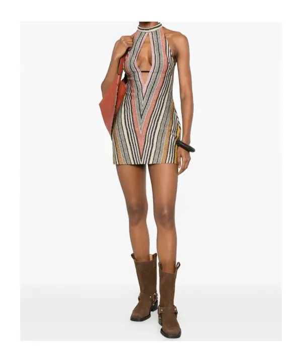 Missoni Chevron-knit Halterneck Dress