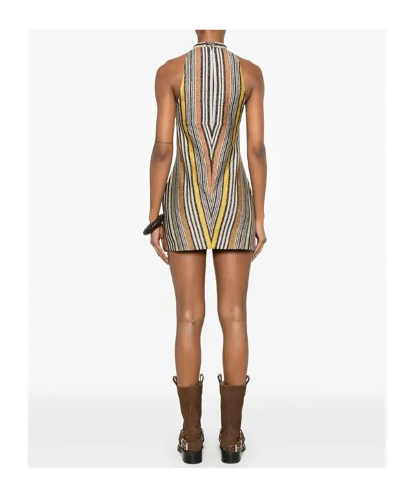 Missoni Chevron-knit Halterneck Dress