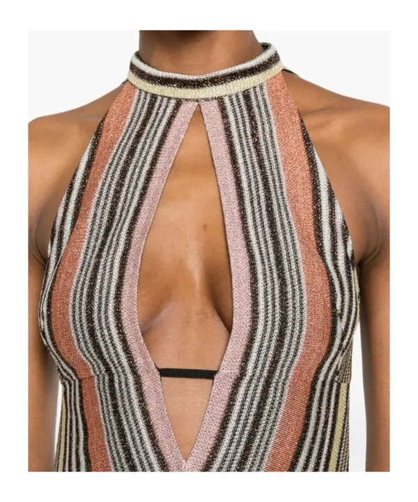 Missoni Chevron-knit Halterneck Dress