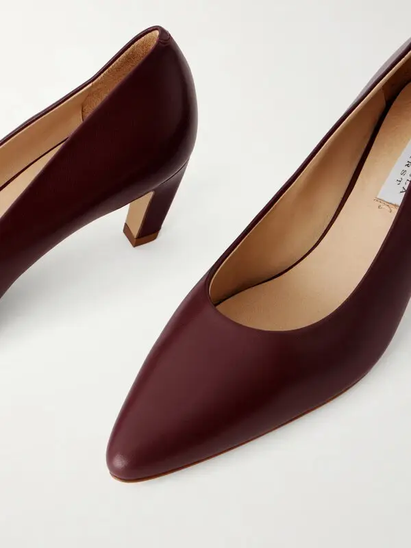 Gabriela Hearst Pointed-toe High Heels With Curved Kitten Heel - Wine Red