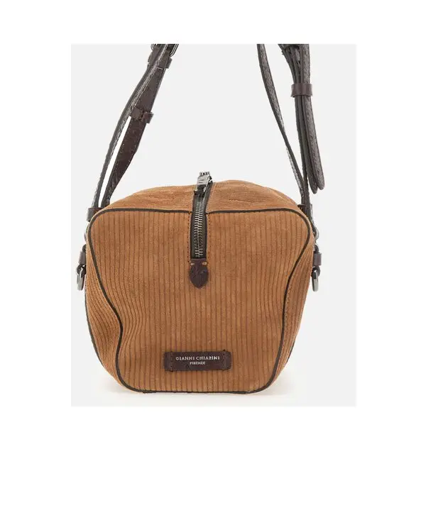 GIANNI CHIARINI Terry Ribbed-suede Shoulder Bag