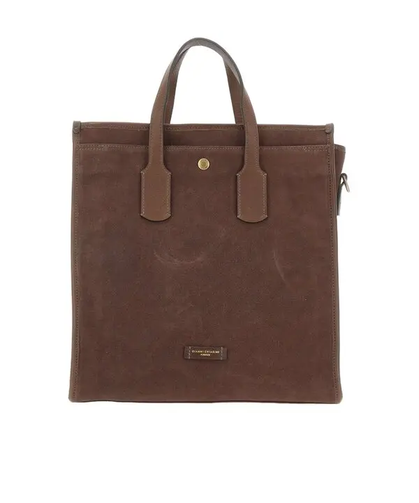 GIANNI CHIARINI Berlino Suede Tote Bag - Brown