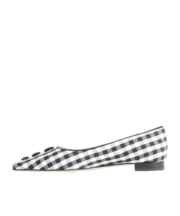 Manolo Blahnik Checkered Ballerina Flats