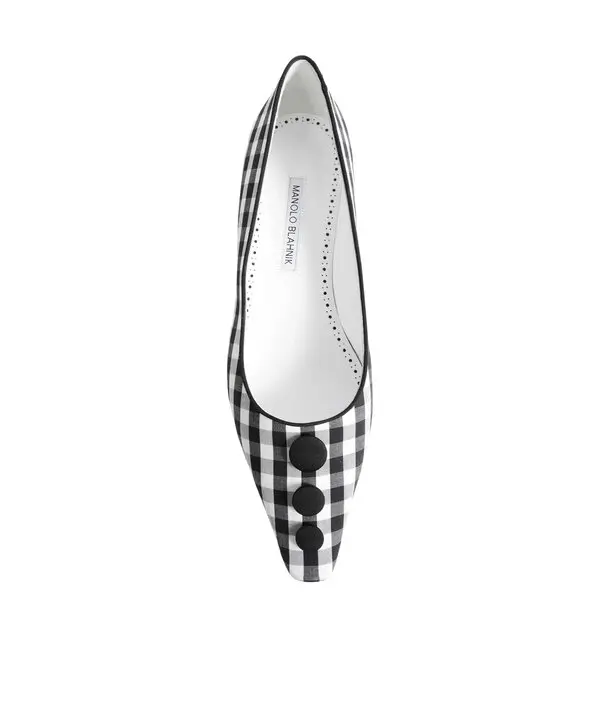 Manolo Blahnik Checkered Ballerina Flats