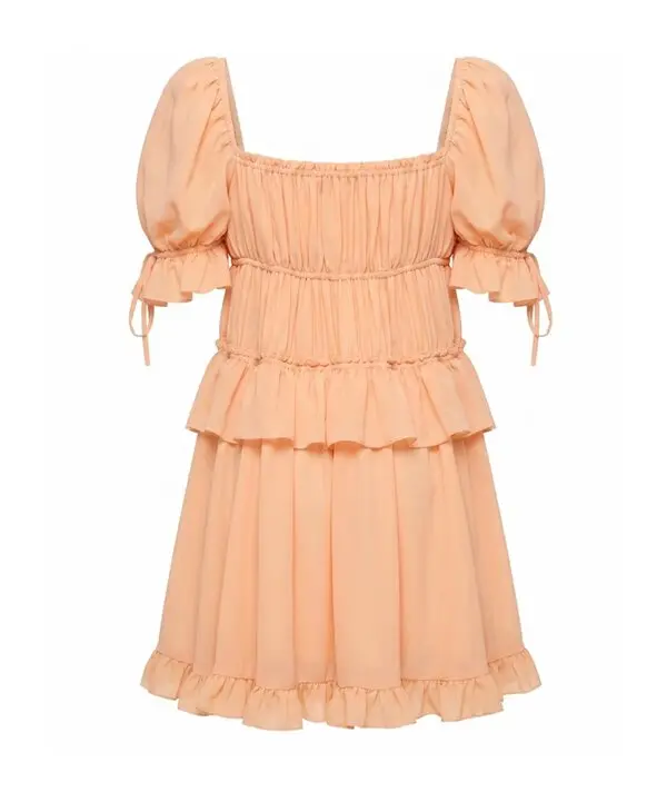 Chloé Layered Puff-sleeve Mini Dress - No