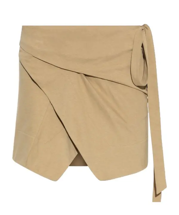 Isabel Marant Étoile Berenice Wrap Mini Skirt - Light Bronze