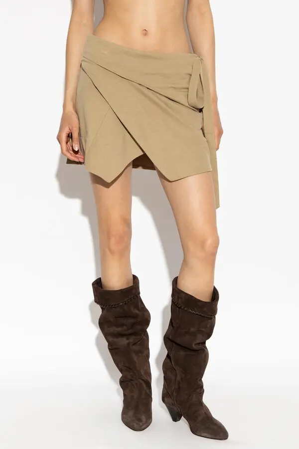 Isabel Marant Étoile Berenice Wrap Mini Skirt - Light Bronze