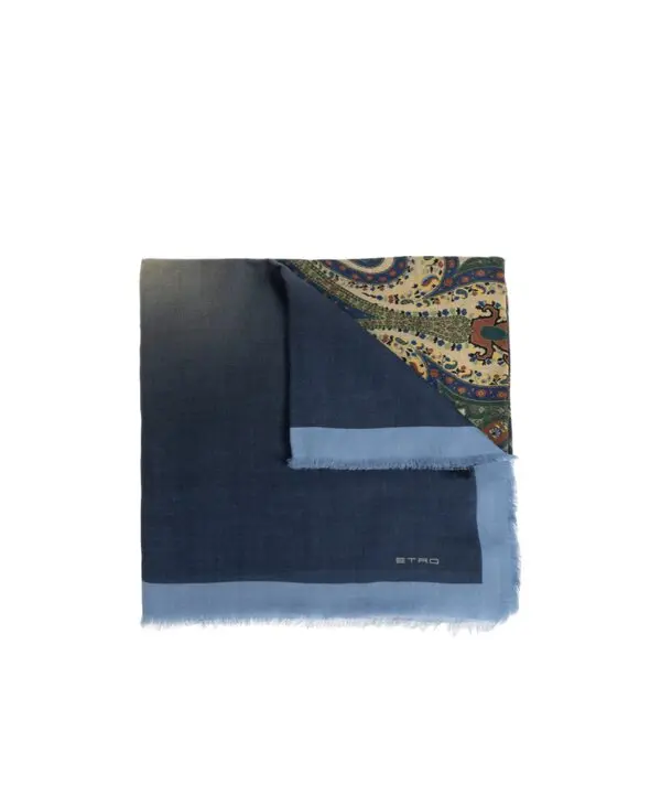 Etro Patterned Scarf - Blue