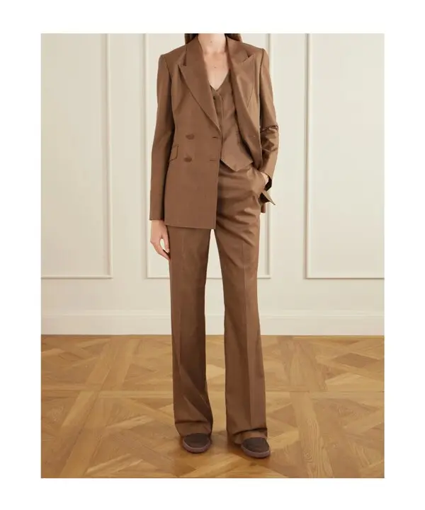 Gabriela Hearst Vesta Wool Straight-leg Pants - Brown