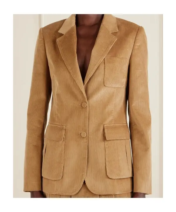 Gabriela Hearst Louisa Cotton Ribbed Blazer
