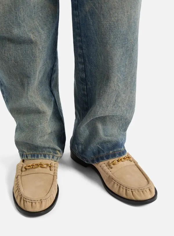 Balmain Sync Suede Leather Loafers