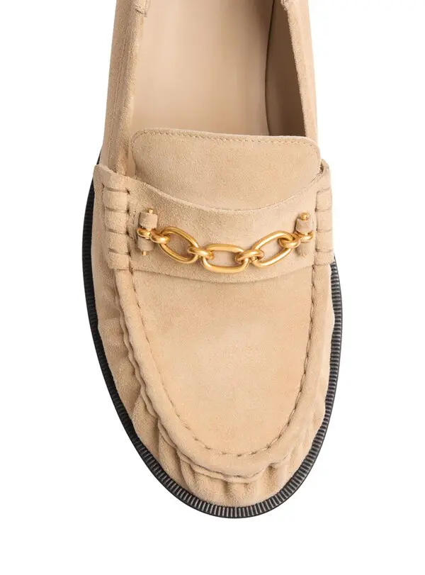 Balmain Sync Suede Leather Loafers