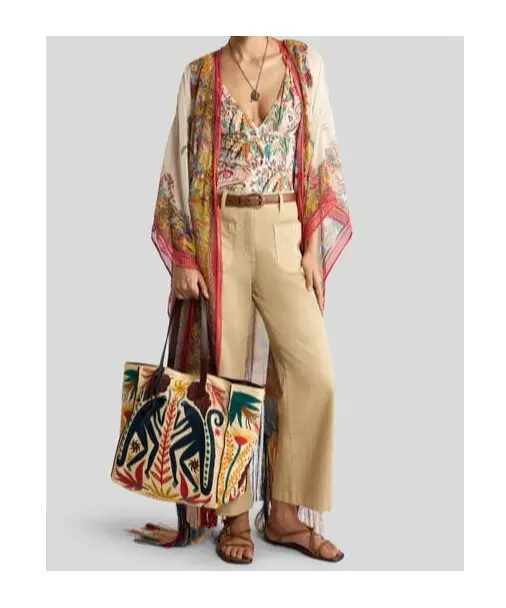 Etro Paisley Printed Fringed Kaftan