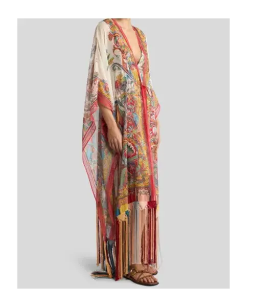 Etro Paisley Printed Fringed Kaftan