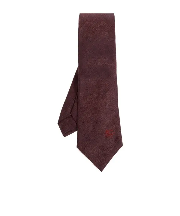 Etro Pointed Tie - Wine Red