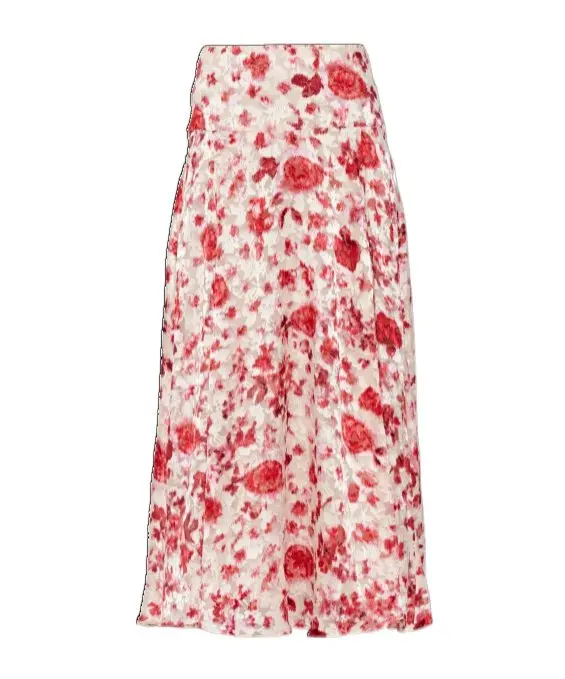 Isabel Marant Étoile Hilza Floral Midi Skirt - Beige/red
