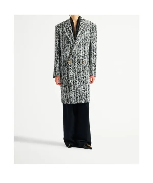 Balmain Long Tweed Coat