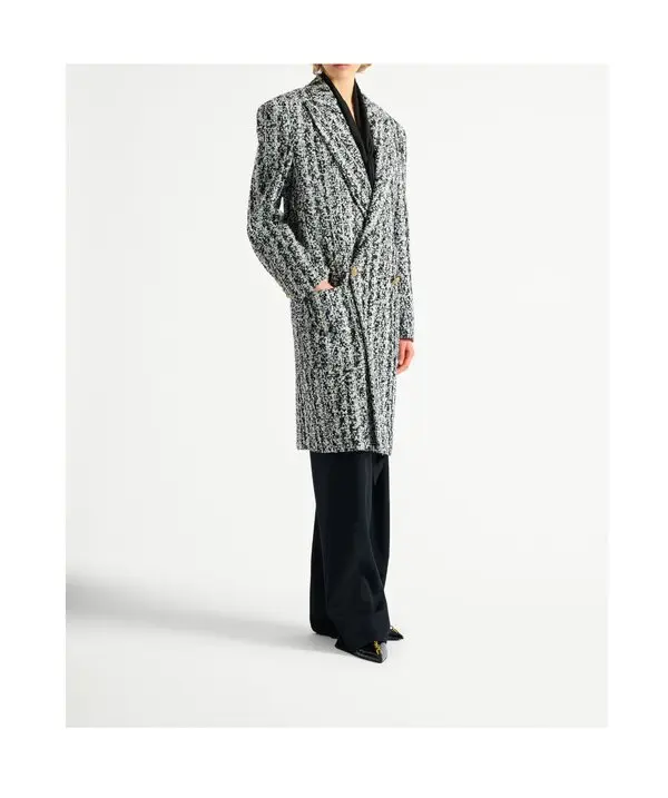 Balmain Long Tweed Coat