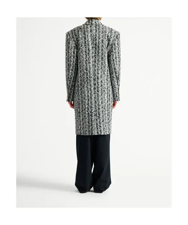 Balmain Long Tweed Coat