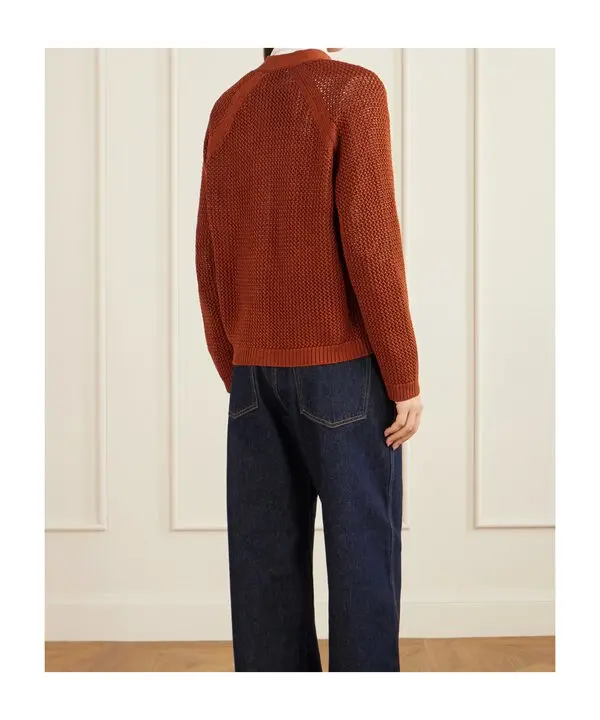 Max Mara Open-knit Silk-blend Cardigan