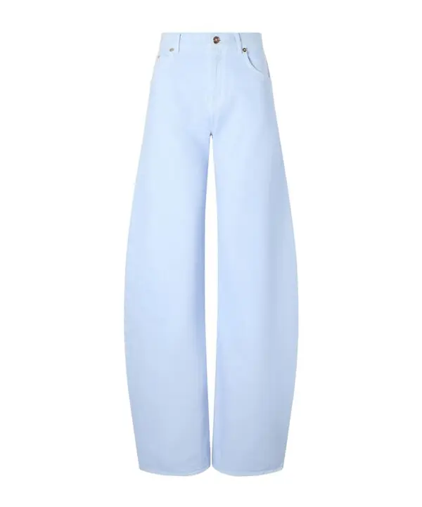 Gabriela Hearst Amoret Mid-rise Wide-leg Jeans - Sky Blue