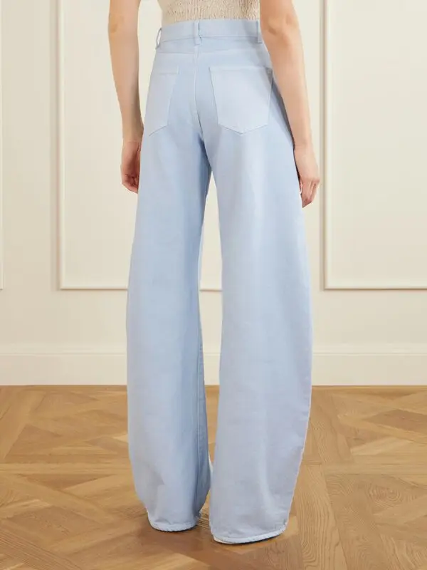 Gabriela Hearst Amoret Mid-rise Wide-leg Jeans - Sky-blue