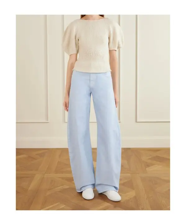 Gabriela Hearst Amoret Mid-rise Wide-leg Jeans - Sky-blue