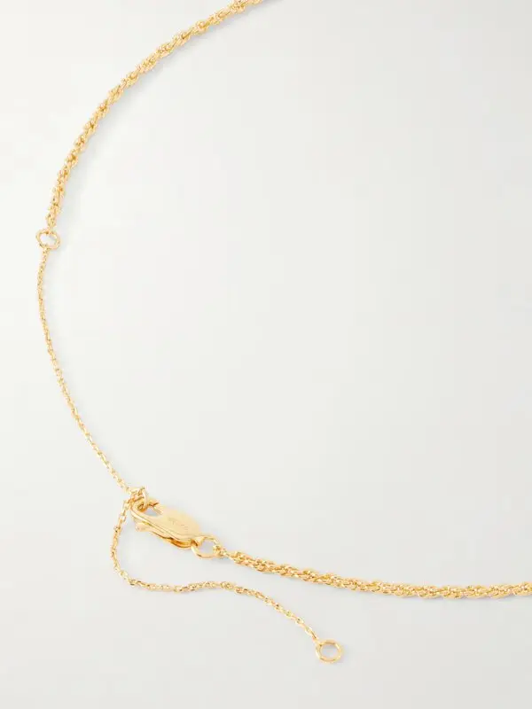TOTEME Drop Gold-plated Onyx Necklace
