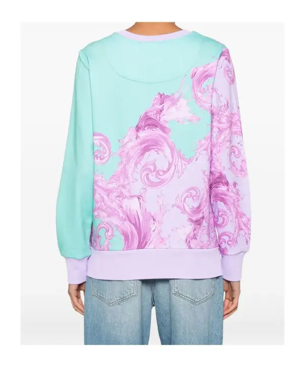 Versace Baroque-print Long-sleeve Cotton Sweatshirt