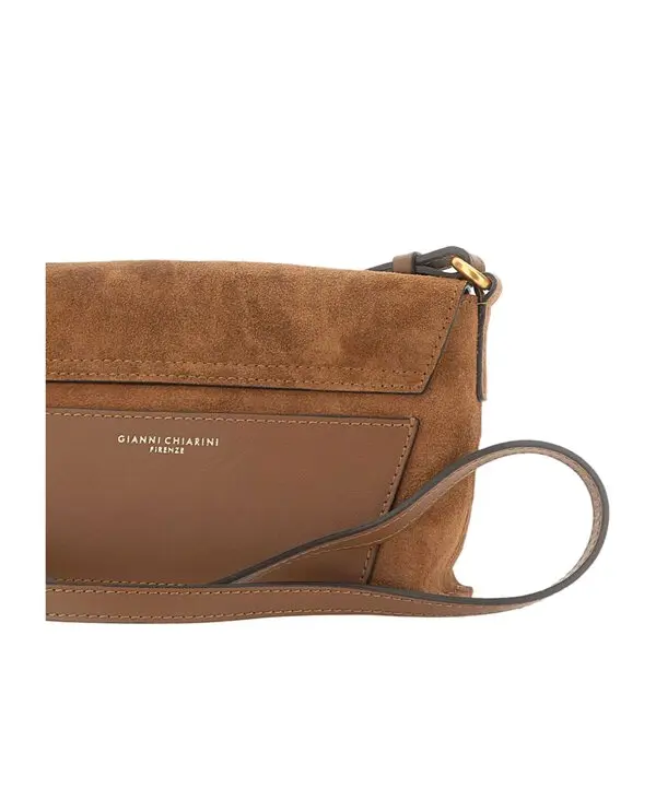 GIANNI CHIARINI Eugenia Flap Shoulder Bag - Cognac