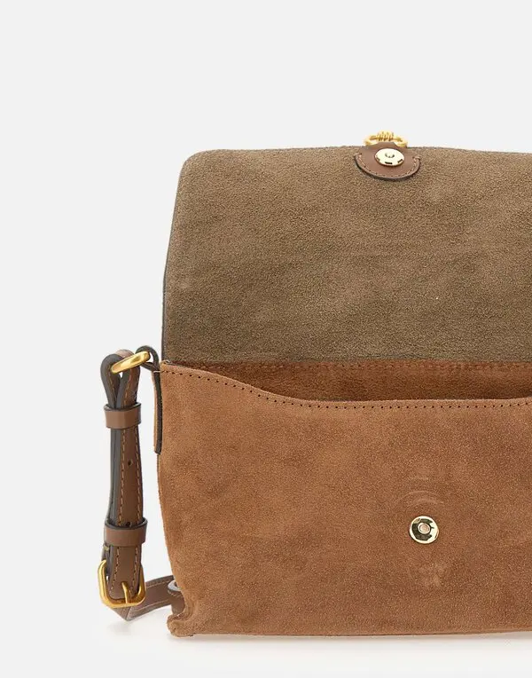 GIANNI CHIARINI Eugenia Flap Shoulder Bag - Cognac