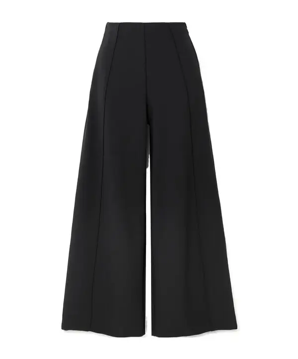 Max Mara Nigella Stretch-jersey Wide-leg Pants - Black