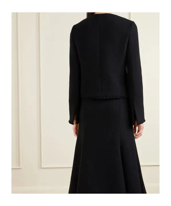 Gabriela Hearst Normand Frayed Wool And Cashmere-blend Jacket