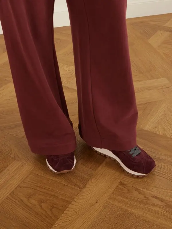 Brunello Cucinelli Suede Runners With Shiny Tab
