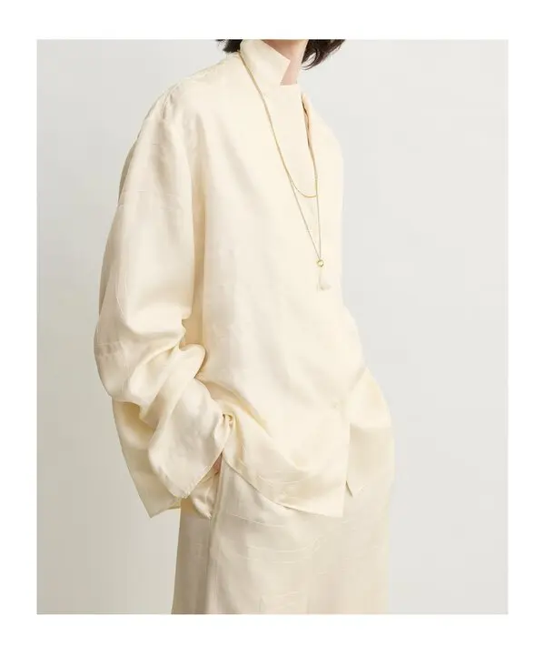 TOTEME Monogram-print Satin Shirt