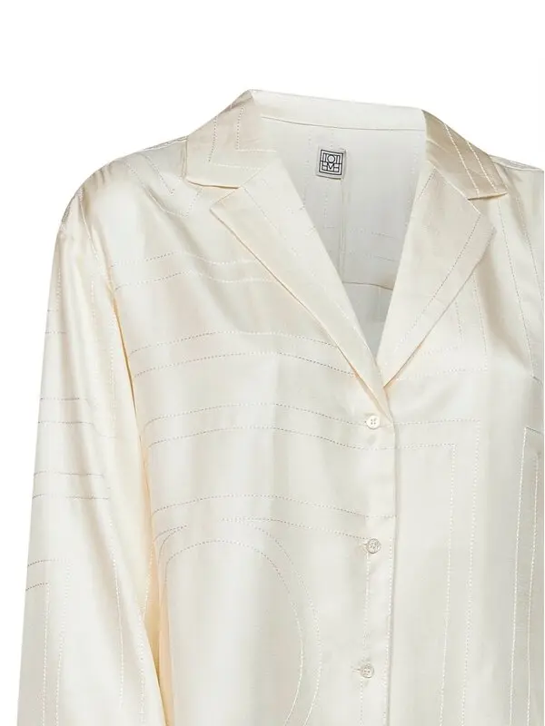 TOTEME Monogram-print Satin Shirt