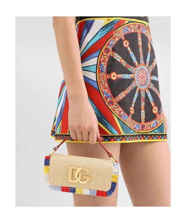Dolce & Gabbana 3.5 Shoulder Bag In Raffia