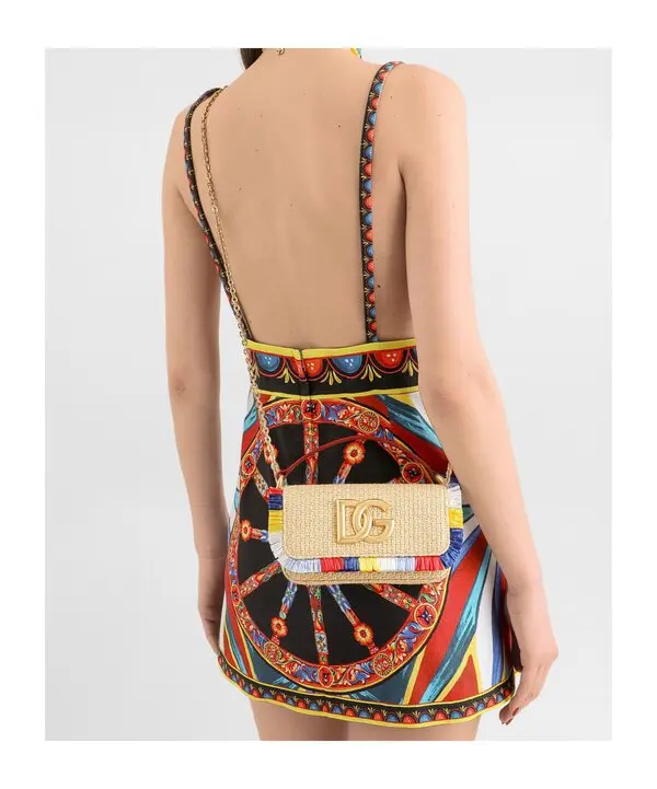 Dolce & Gabbana 3.5 Shoulder Bag In Raffia